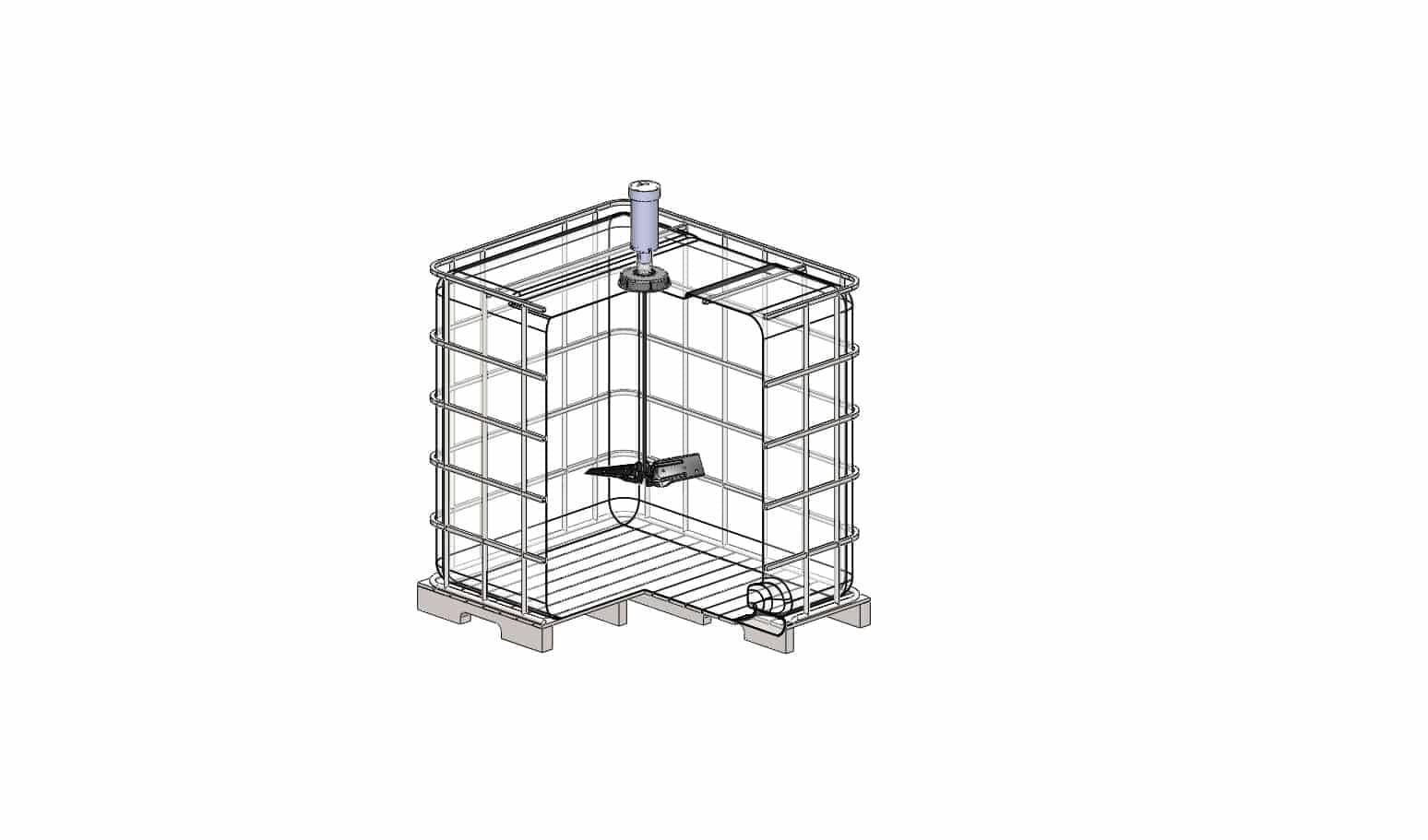 Even Mix™ Electric Gear Drive IBC (Plastic Tote) Mixer